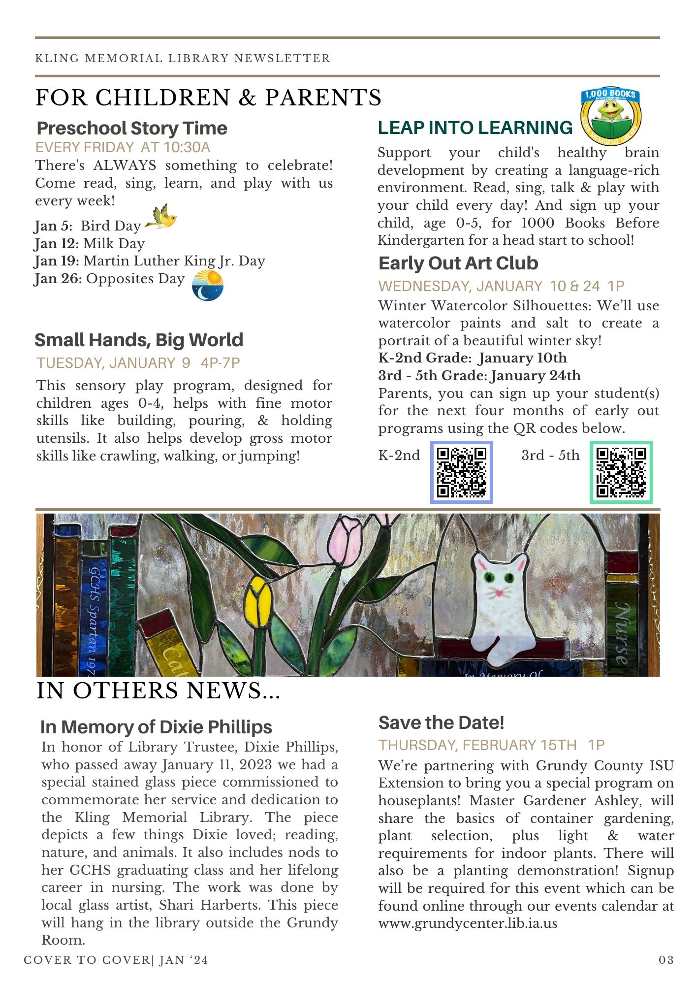 Library Newsletter :: Kling Memorial Library